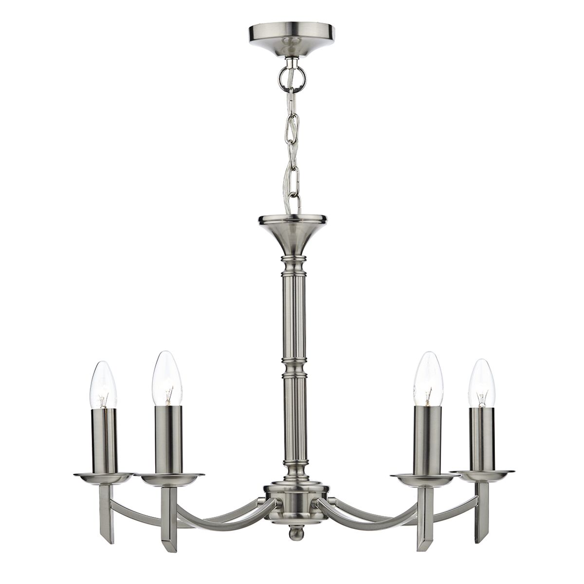 Dar Lighting - Ambassador 5 Light Dual Mount Pendant Satin Chrome ...