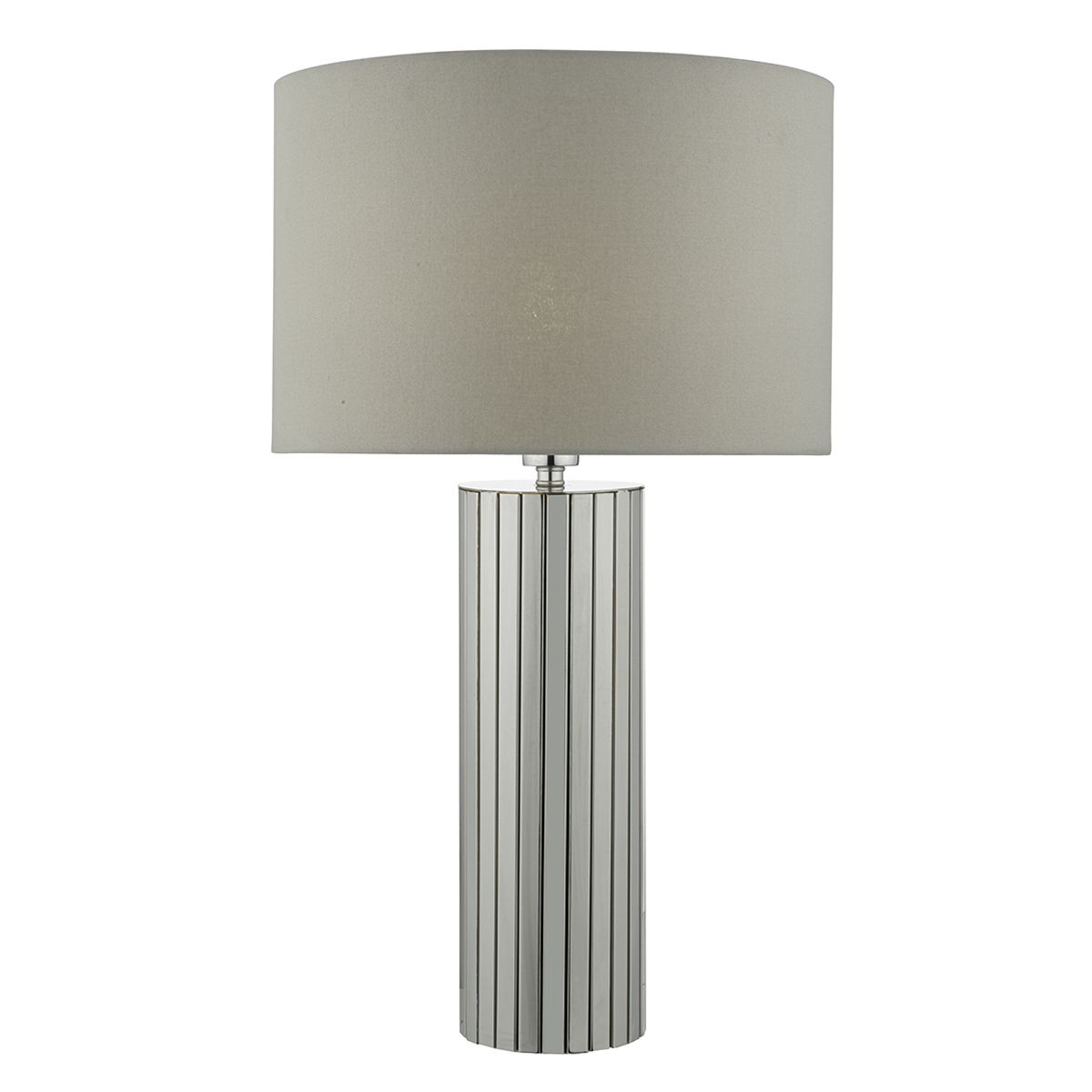 Dar Lighting - Cassandra Table Lamp Polished Chrome complete with Shade ...