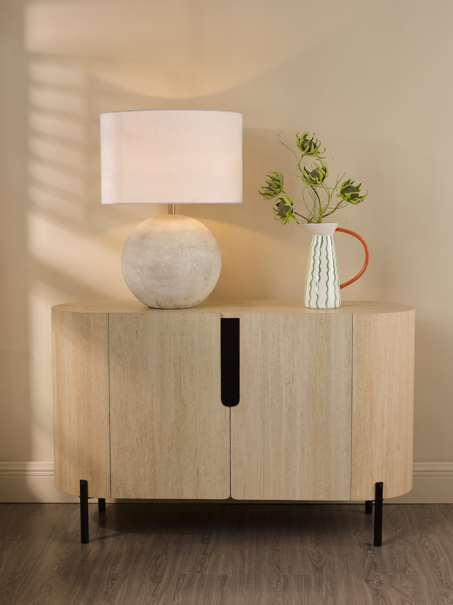 Havana Ceramic Table Lamp Natural Finish With Shade– Lighting Room